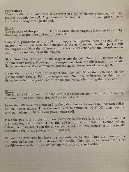 Solved Lab-Experiment 08 EM Induction Objective Verify that | Chegg.com