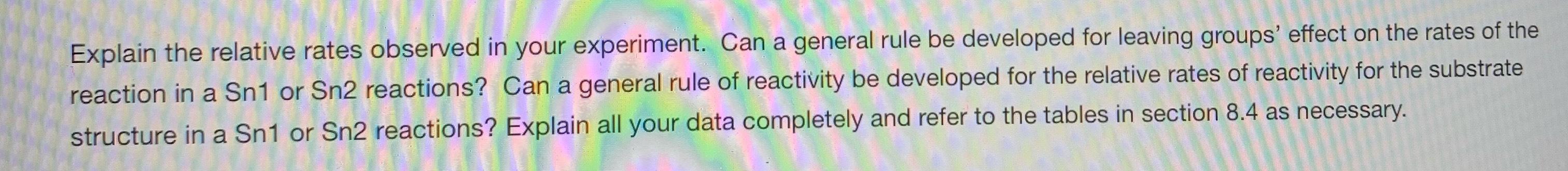 Solved Data Tables قليلا group i substrate structure effect | Chegg.com