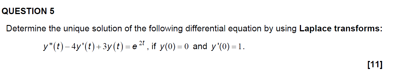 Solved Determine the unique solution of the following | Chegg.com