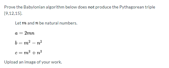 Solved Prove the Babylonian algorithm below does not produce | Chegg.com
