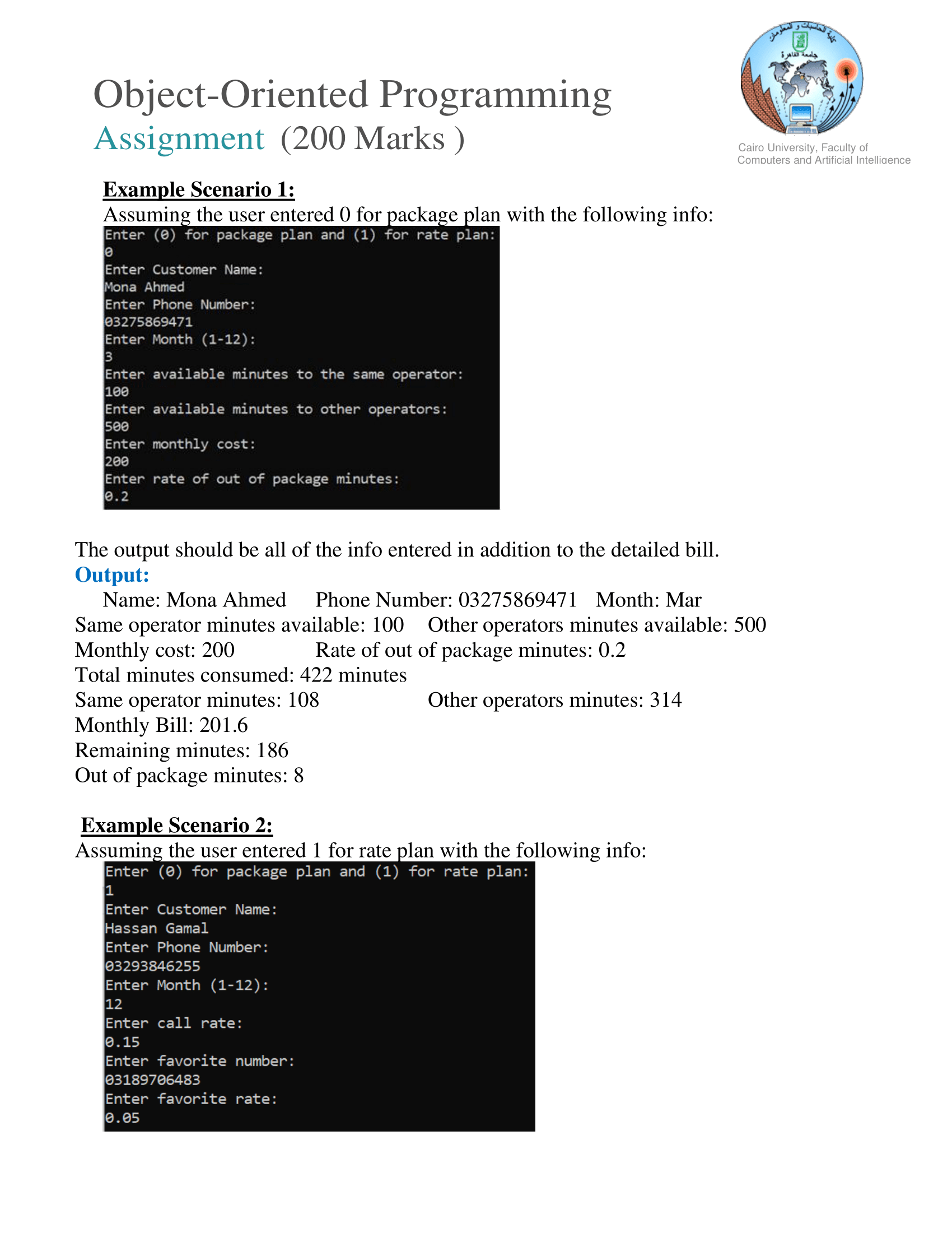 Solved Task Write a program for a mobile operator to manage | Chegg.com