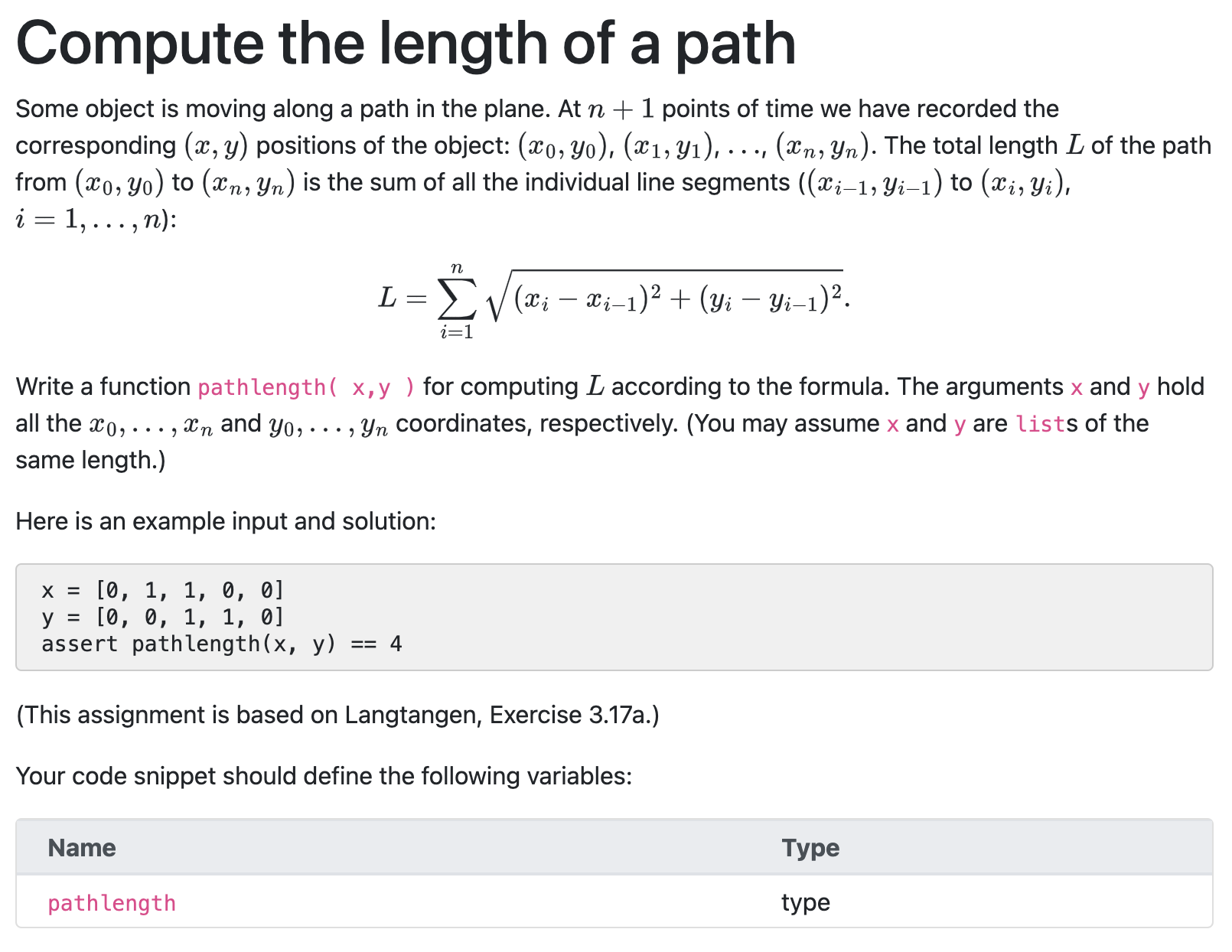 Solved Compute the length of a path Some object is moving | Chegg.com