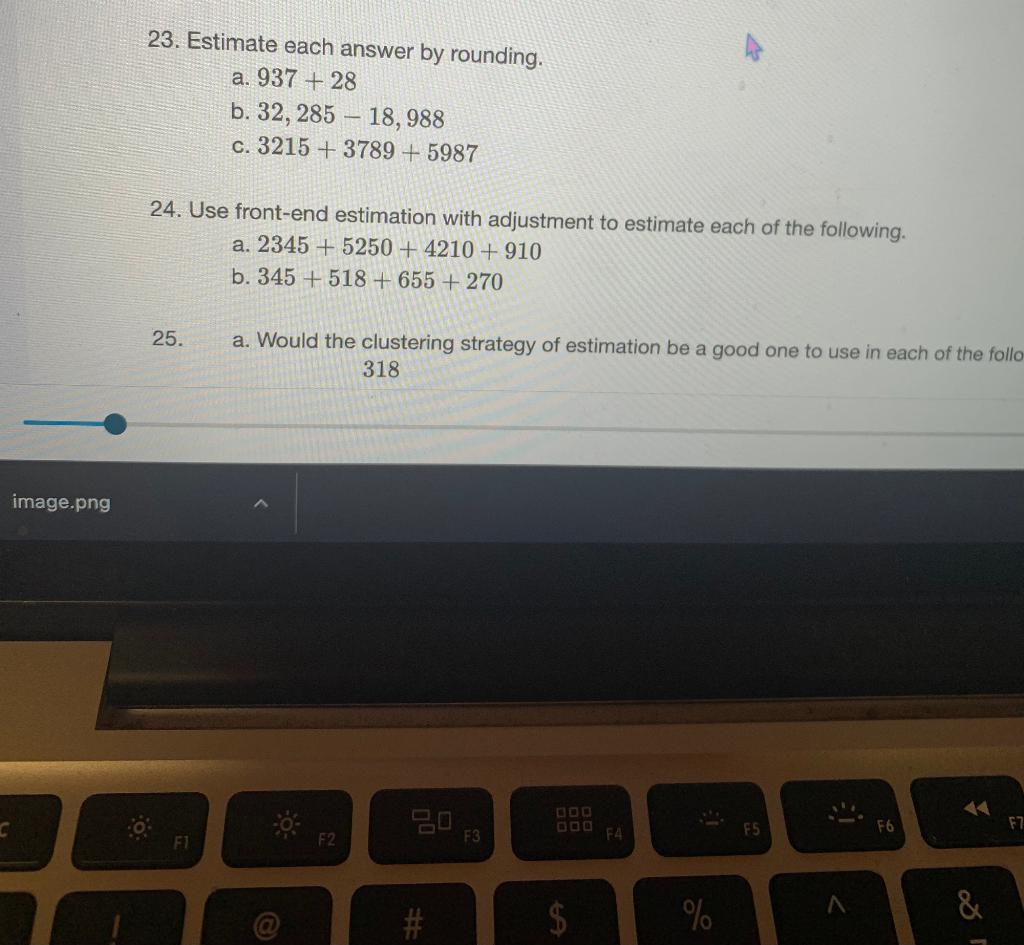 Solved Use front-end estimation with adjustment to estimate | Chegg.com