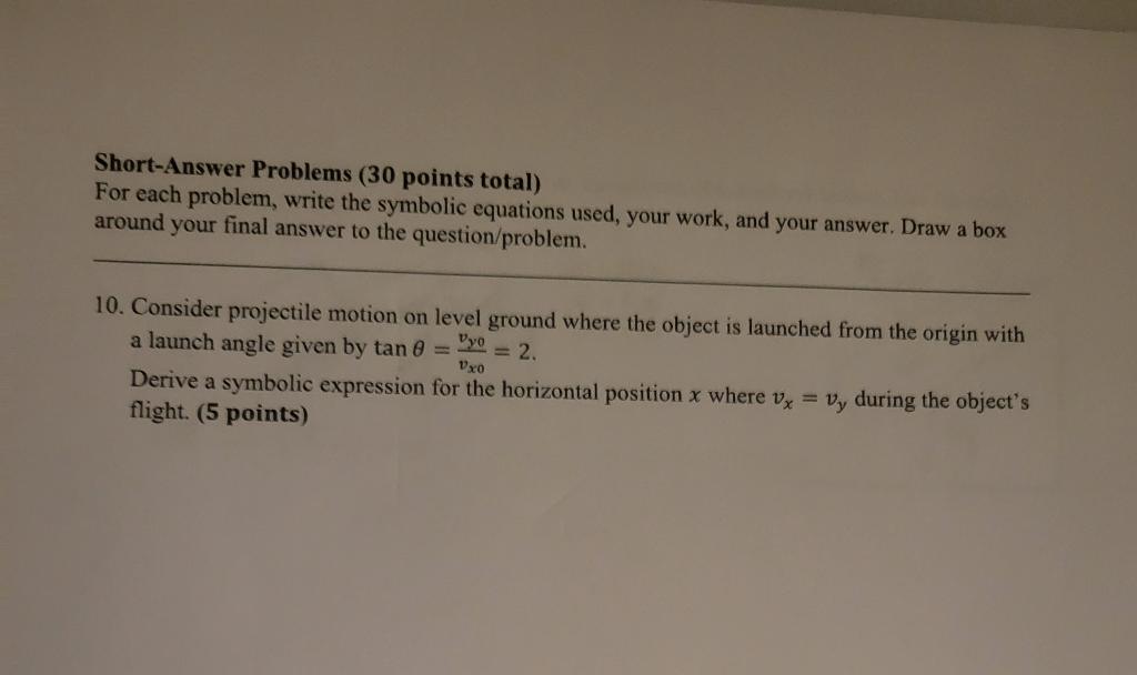 Solved Short-Answer Problems ( 30 points total) For each | Chegg.com