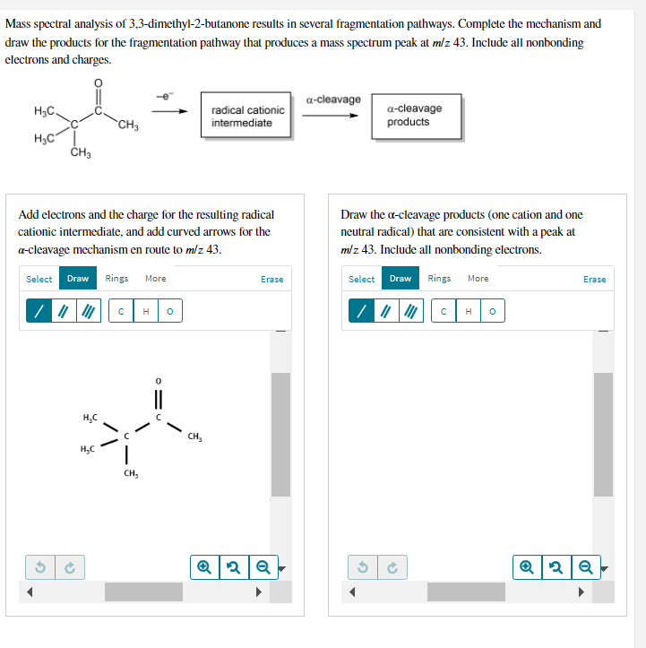 Solved Given the parent compound, draw the mass spectrum | Chegg.com