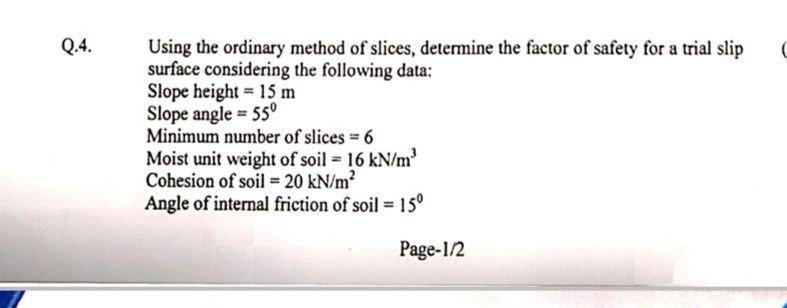 Q.4. ( Using the ordinary method of slices, determine | Chegg.com
