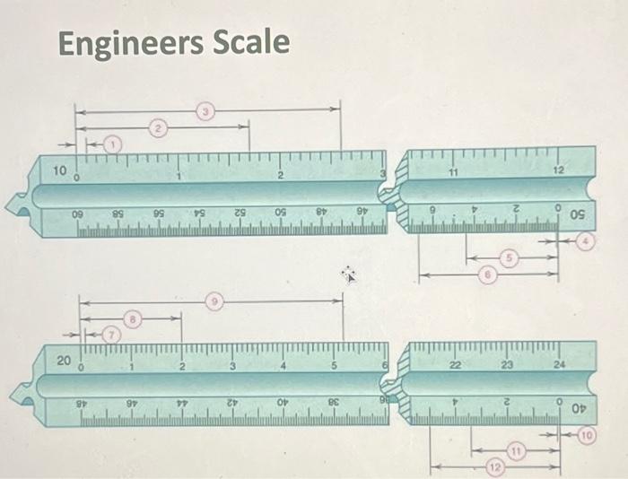 Engineers Scale: 1-12 ﻿all parts length. | Chegg.com