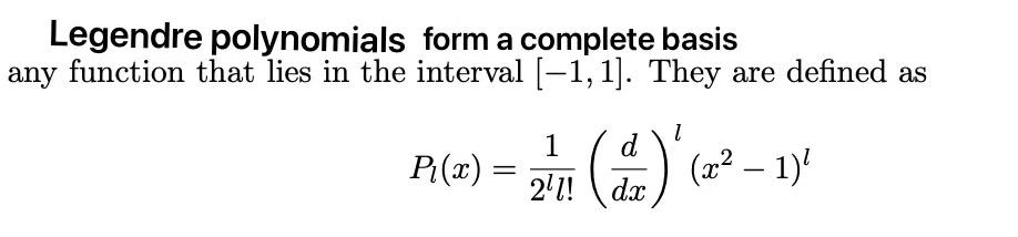 Solved Legendre polynomials form a complete basis any | Chegg.com