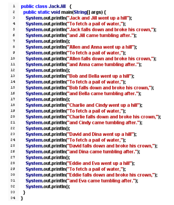 Solved Convert the following solution to one that uses an | Chegg.com
