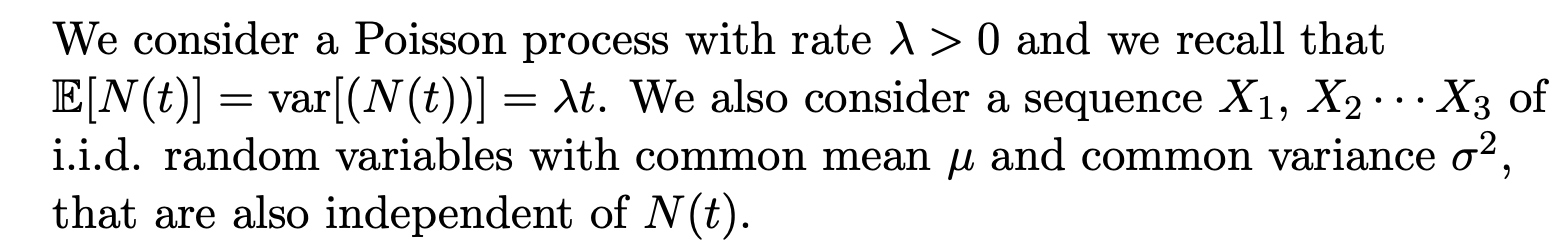 Solved We consider a Poisson process with rate λ>0 and we | Chegg.com