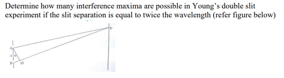 Solved Determine how many interference maxima are possible | Chegg.com