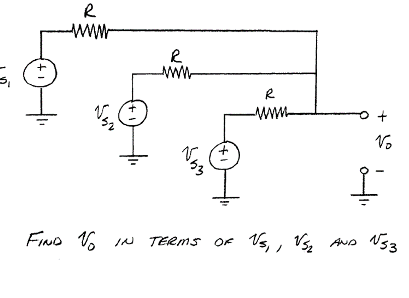 Solved find vo in terms of vs1, vs2 and vs3 using | Chegg.com