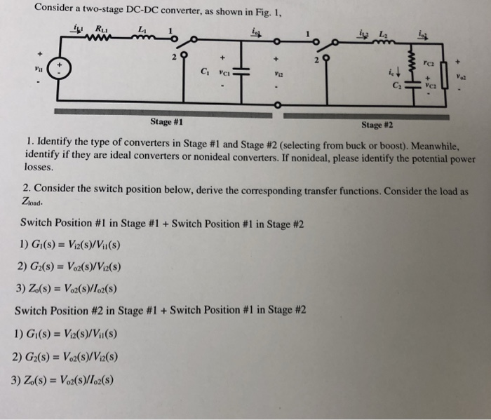 Solved Consider a two-stage DC-DC converter, as shown in | Chegg.com