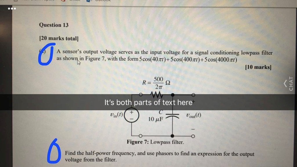 Solved Question 13 120 marks totall A sensor's output | Chegg.com