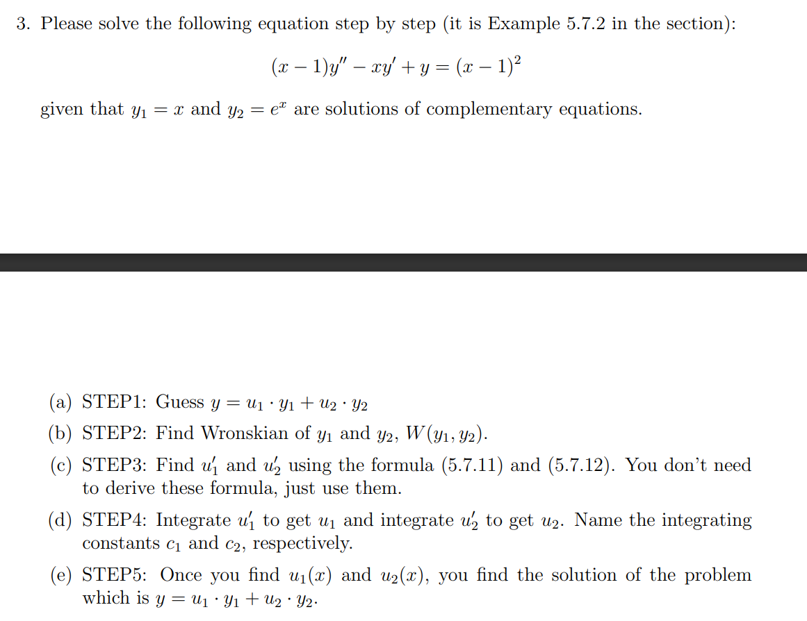 Solved 3. Please solve the following equation step by step | Chegg.com
