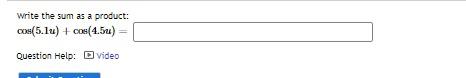 Solved 14cos(28c)sin(4c)=Write the sum as a product: | Chegg.com