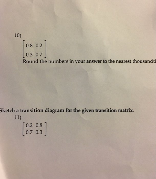 Solved Sketch a transition diagram for the given transition | Chegg.com