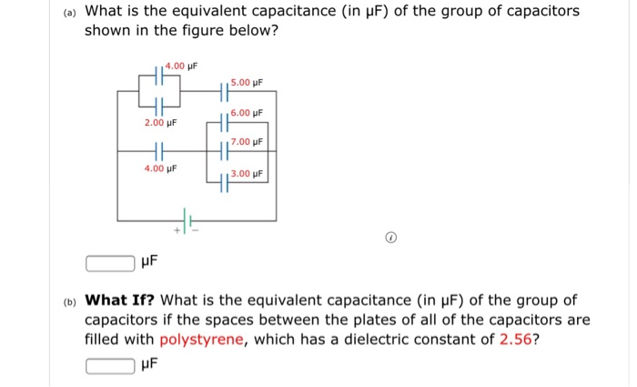 Solved (a) what is the equivalent capacitance (in μF) of the | Chegg.com