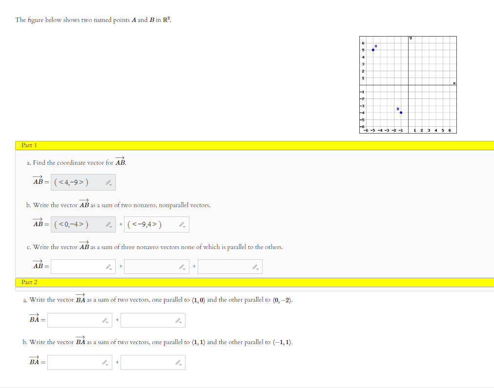 Solved The figure below shows two named points A and B in | Chegg.com