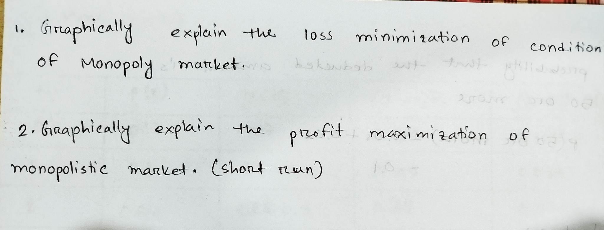 Solved 1. Graphically explain the loss minimization of | Chegg.com