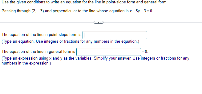 Solved Use the given conditions to write an equation for the | Chegg.com
