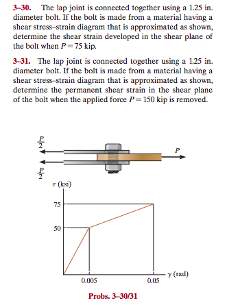 Solved 3-30. The lap joint is connected together using a | Chegg.com