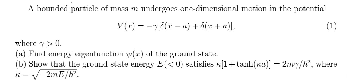 Solved A bounded particle of ﻿mass m ﻿undergoes | Chegg.com