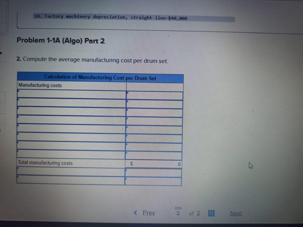 Solved Required information Problem 1-1A (Algo) Classifying | Chegg.com