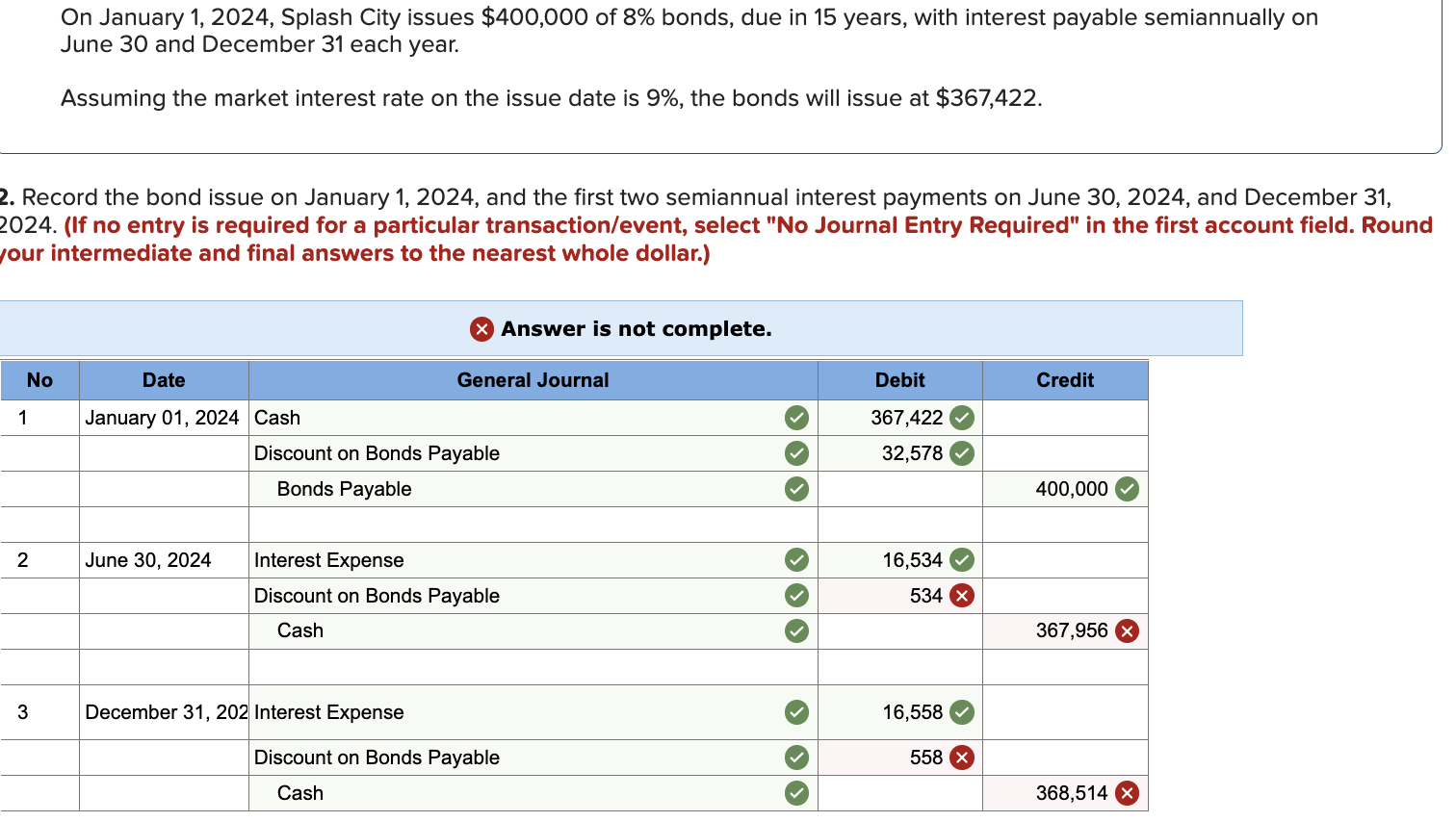 Solved On January 1,2024 , Splash City issues $400,000 of 8% | Chegg.com