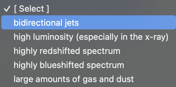 Solved Galaxy a: - Best called - Evidence it shows Galaxy b: | Chegg.com