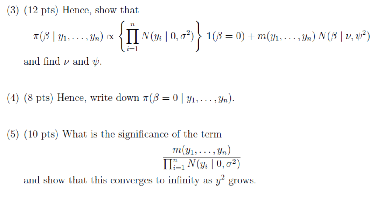 Solved Consider the Bayesian linear model | Chegg.com