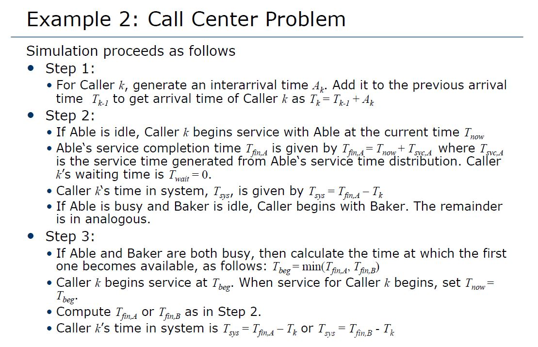 Example 2: Call Center Problem • Consider a Call | Chegg.com