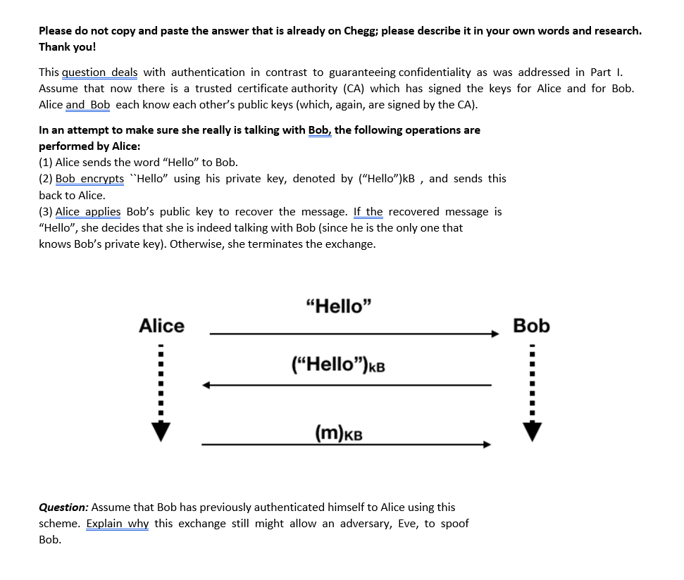 Solved Please do not copy and paste the answer that is | Chegg.com