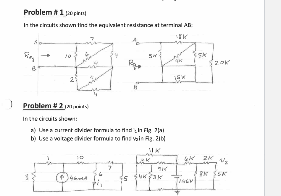 Solved In the circuits shown find the equivalent resistance | Chegg.com