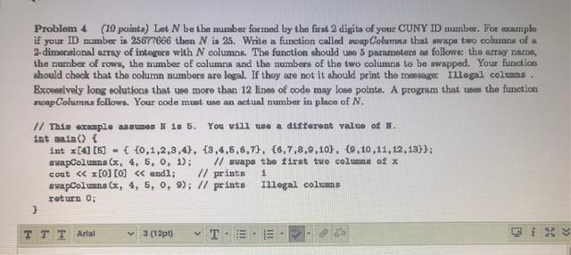 Solved Problem 4 (10 points) Let N be the number formed by | Chegg.com