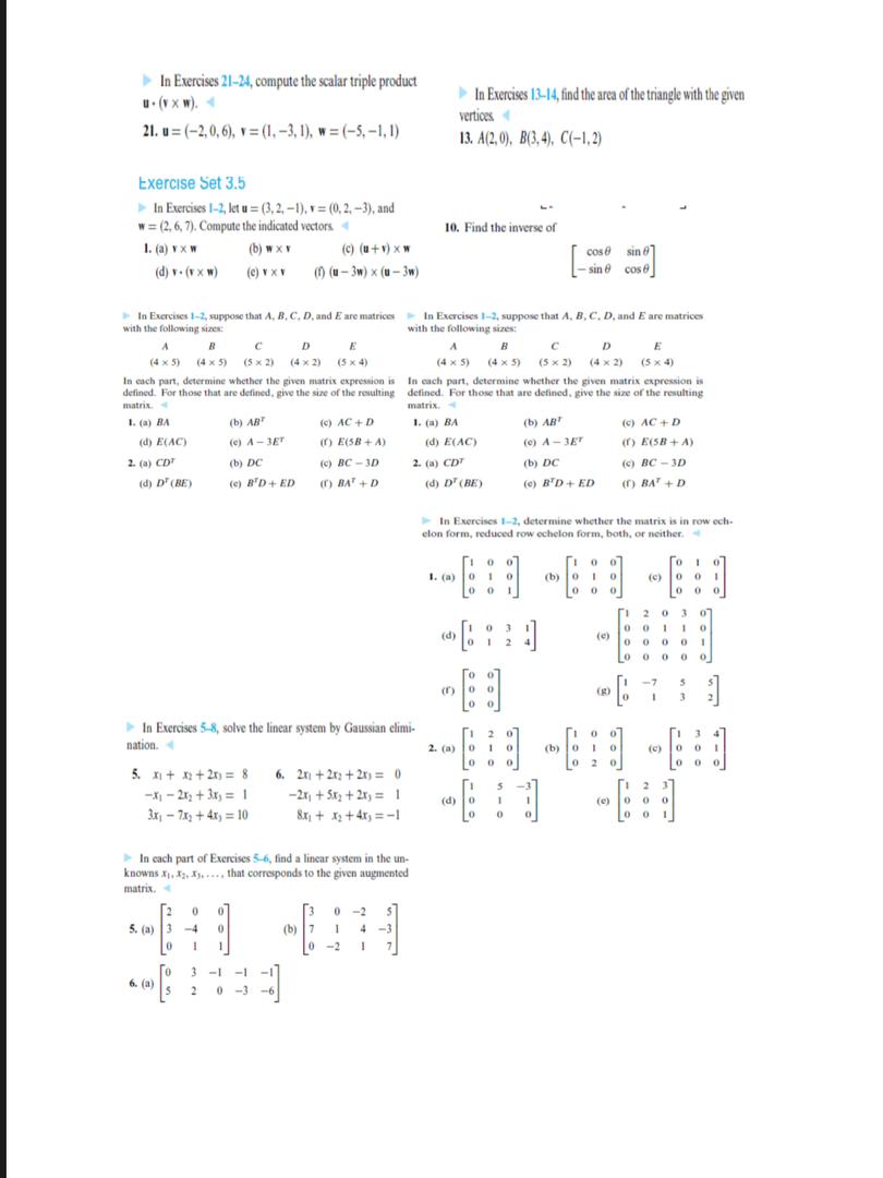 Solved In Exercises 21-24, ﻿compute the scalar triple | Chegg.com