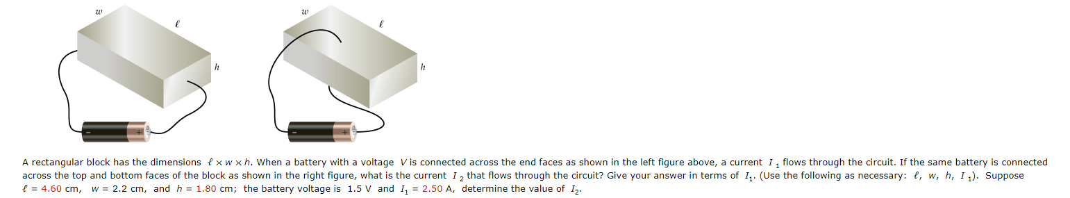 Solved w A rectangular block has the dimensions lxwxh. When | Chegg.com