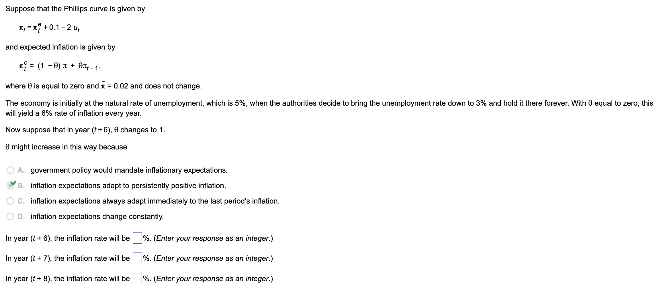 Solved and expected inflation is given | Chegg.com