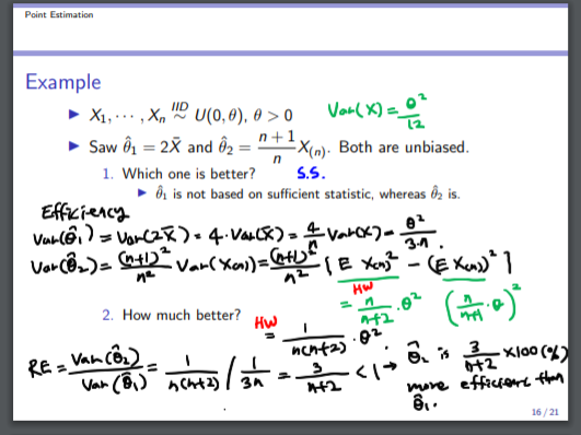 Solved how do you compare two unbiased estimators? also | Chegg.com