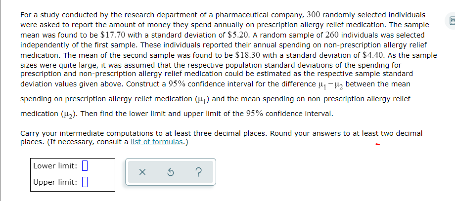 Solved For a study conducted by the research department of a | Chegg.com