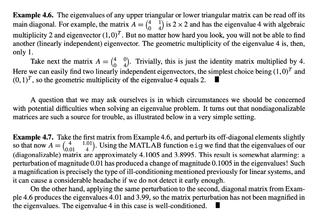 Example 46 The Eigenvalues Of Any Upper Triangular