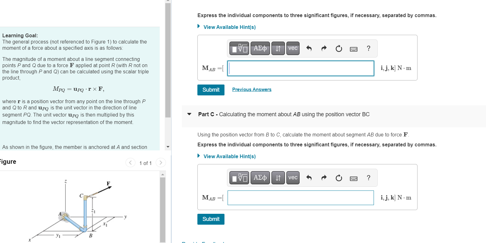 Solved Express the individual components to three | Chegg.com