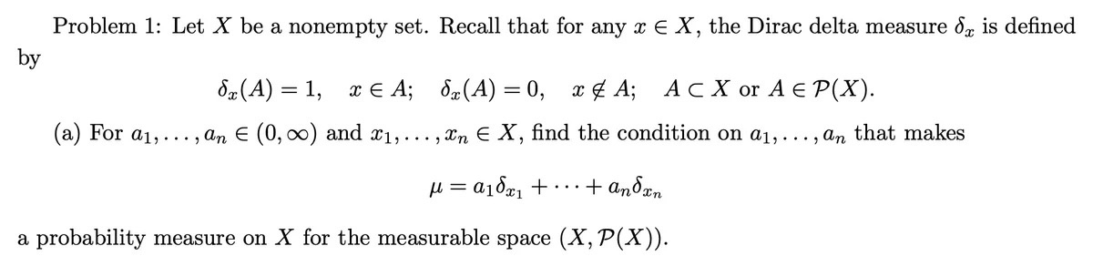 Solved Problem 1: Let X be a nonempty set. Recall that for | Chegg.com