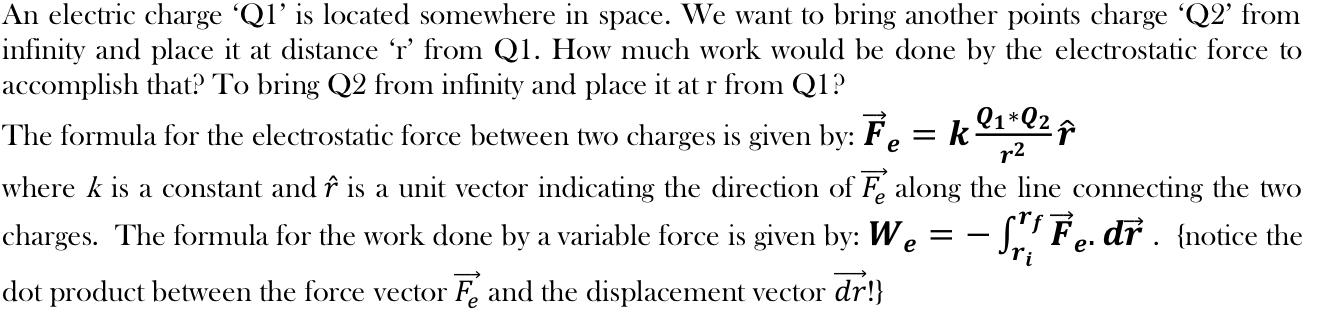 Solved An electric charge 'Q1' is located somewhere in | Chegg.com