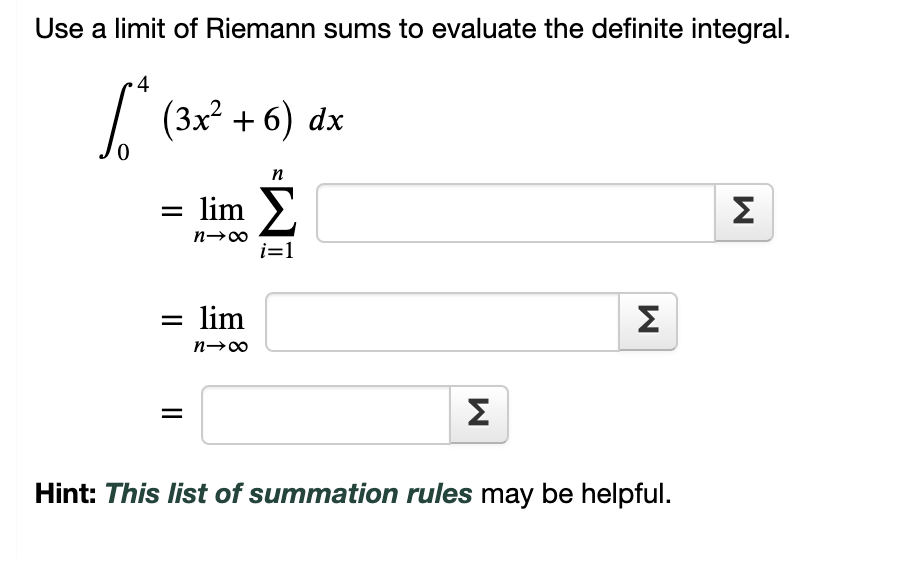 Solved Use a limit of Riemann sums to evaluate the definite | Chegg.com