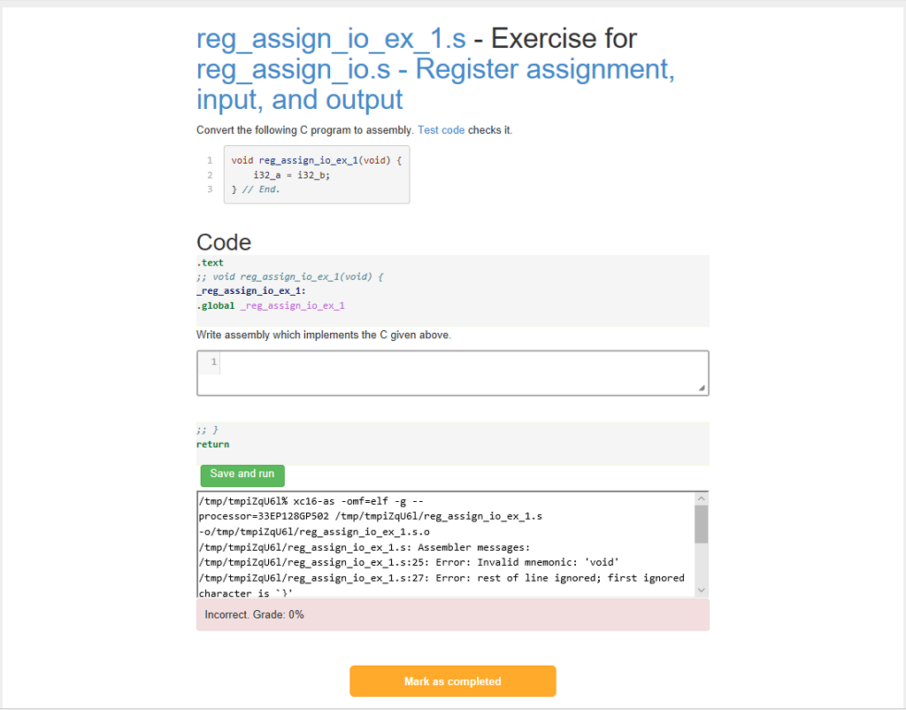reg assignioex 1.s - Exercise for | Chegg.com