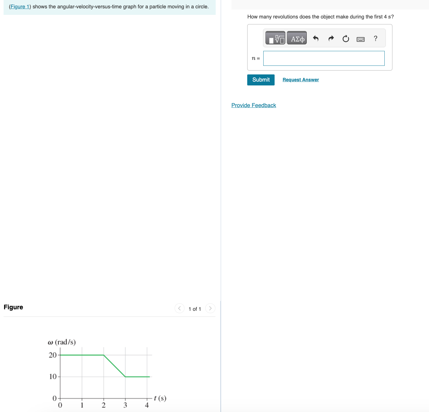 Solved (Figure 1) shows the angular-velocity-versus-time | Chegg.com