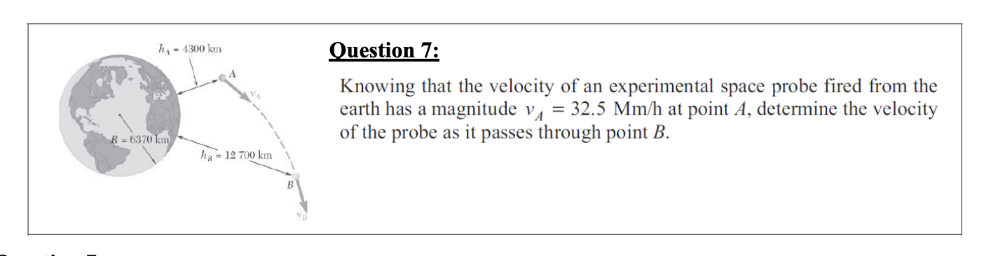 Solved Knowing that the velocity of an experimental space | Chegg.com