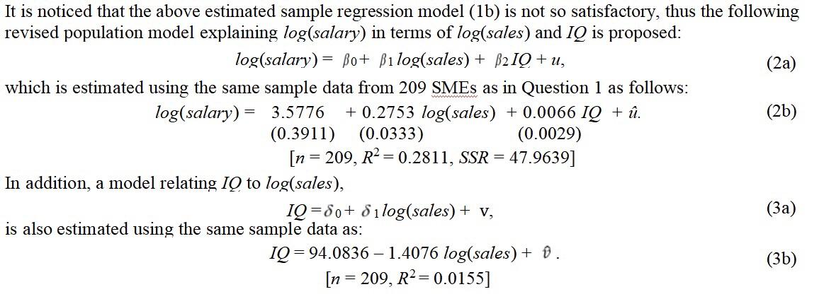 It is noticed that the above estimated sample | Chegg.com