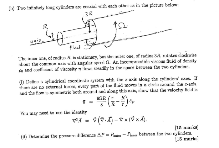 Solved two infinitely long cylinders are coaxial with each | Chegg.com